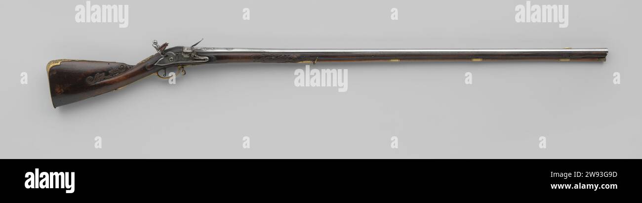 Flint rifle with battery lock, W. Tessinck, c. 1699 - c. 1899 flintlock ...