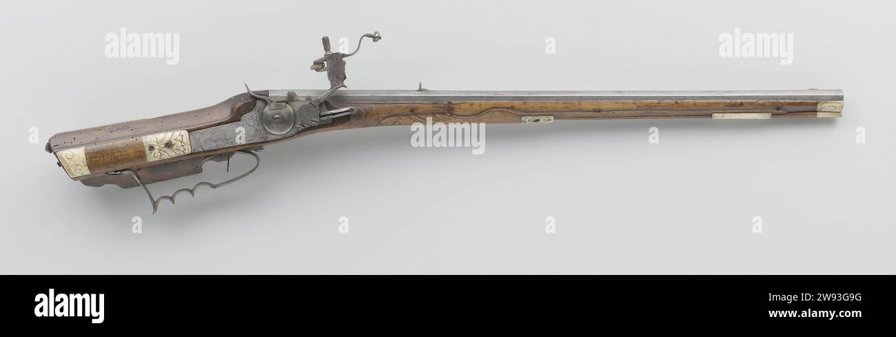 Wheellock gun, Stephan Schlicke (possibly), c. 1700 - c. 1799 Radslot ...