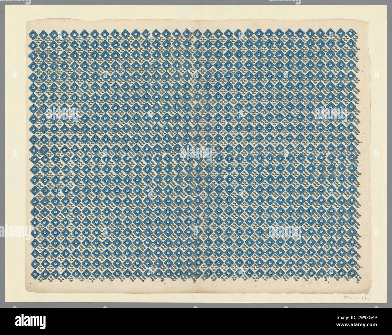 Leaf with windscreen pattern alternately dot and four dots, anonymous ...