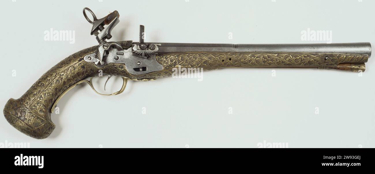 Flint gun with battery lock, anonymous, c. 1650 flintlock pistol Loop ...