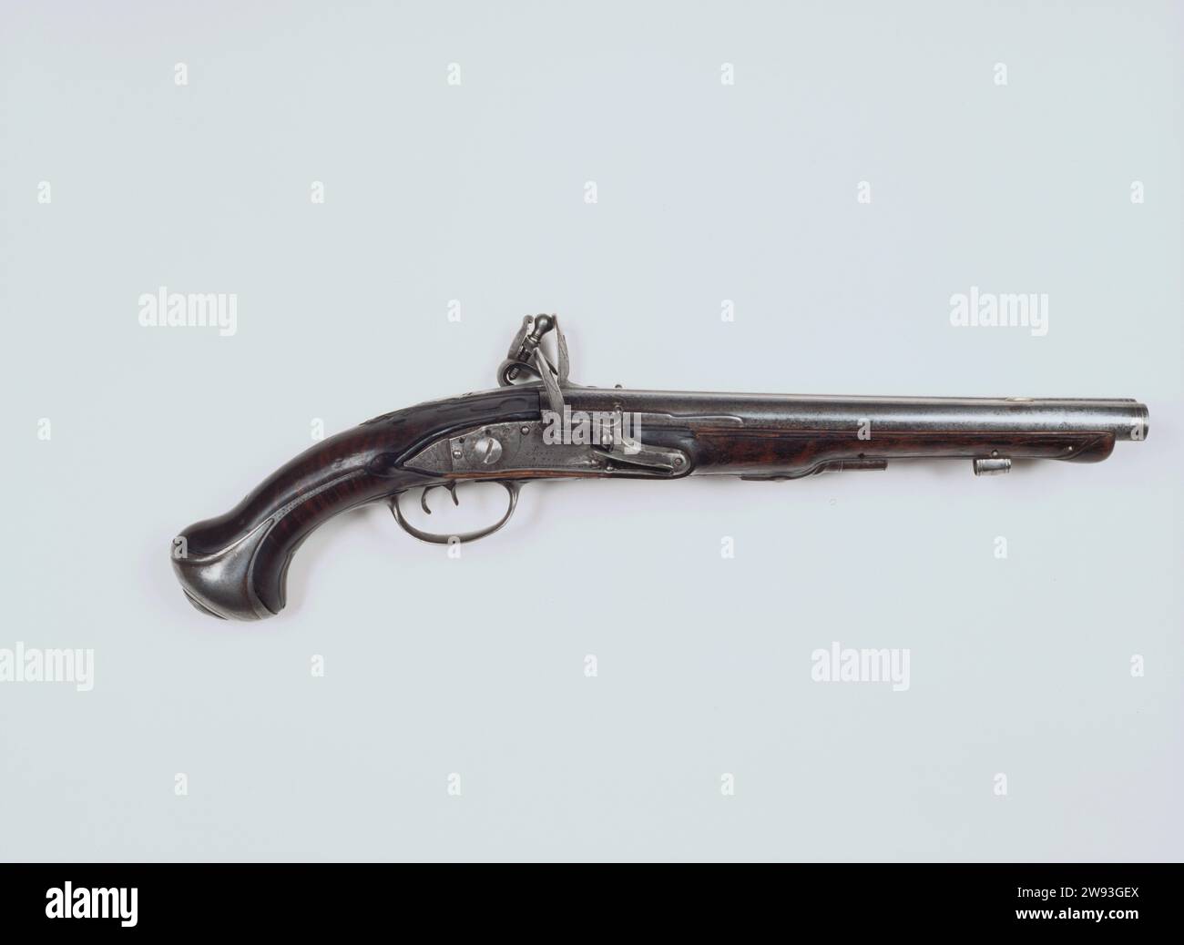 Flint gun with two walking and battery lock, anonymous, c. 1750 ...