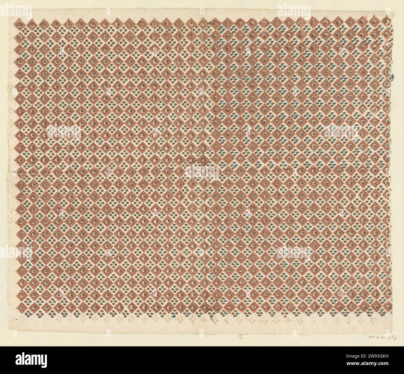Leaf with windscreen pattern with circle and dot pattern, anonymous ...