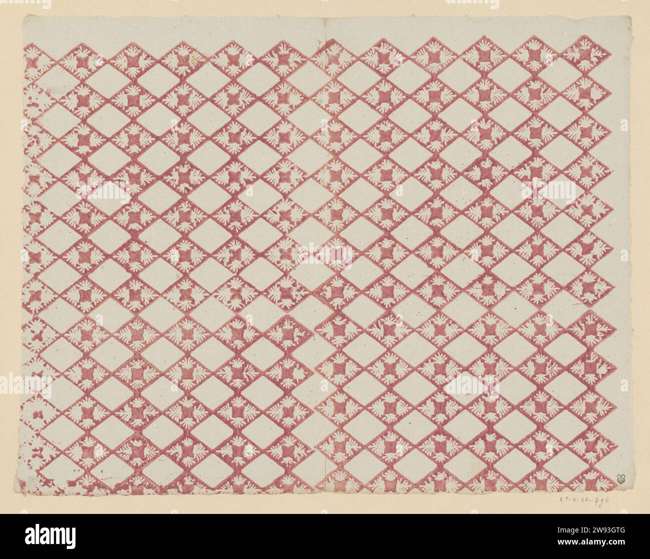 Leaf With Windscreen Pattern With Leaf Motif Anonymous 1750 1950