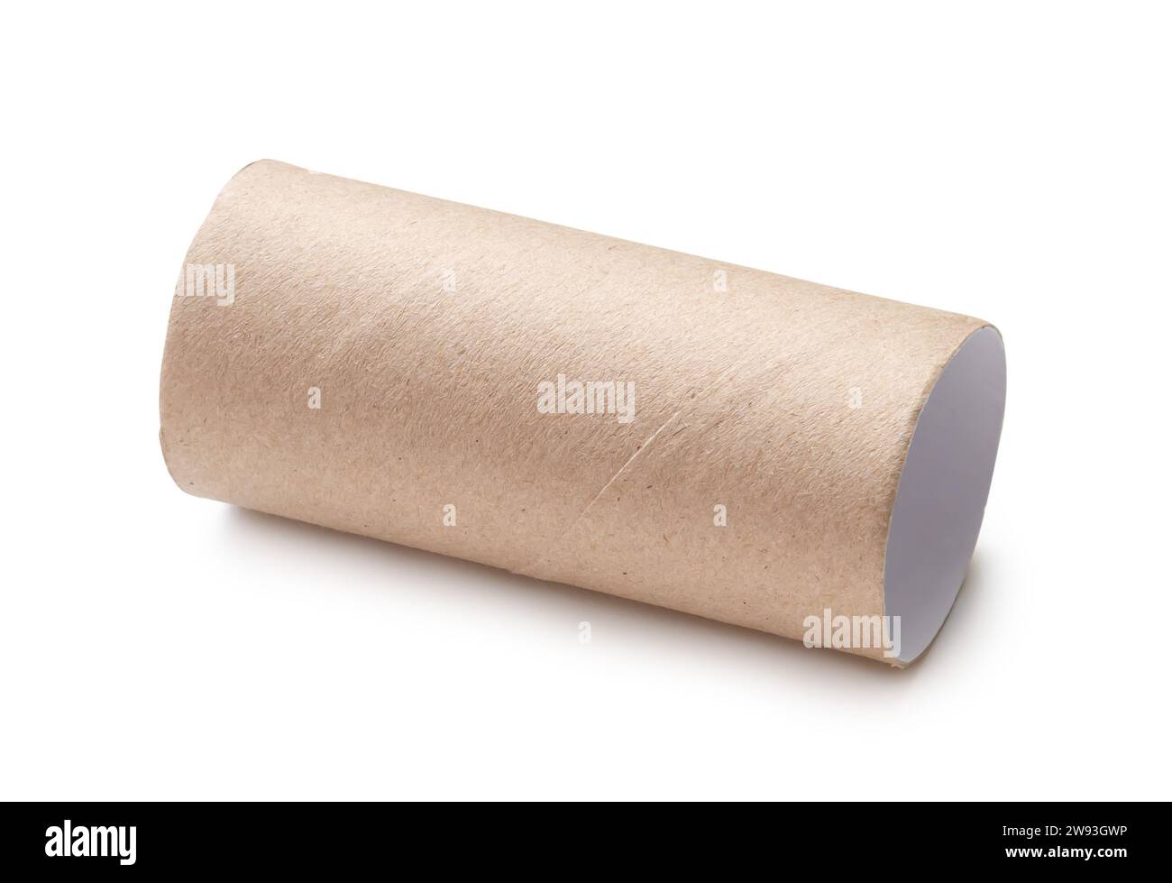 Single tissue paper core is isolated on white background with clipping ...