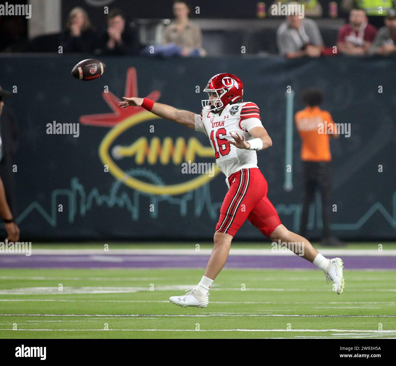 December 23, 2023 - Utah Utes quarterback Bryson Barnes #16 throws a ...