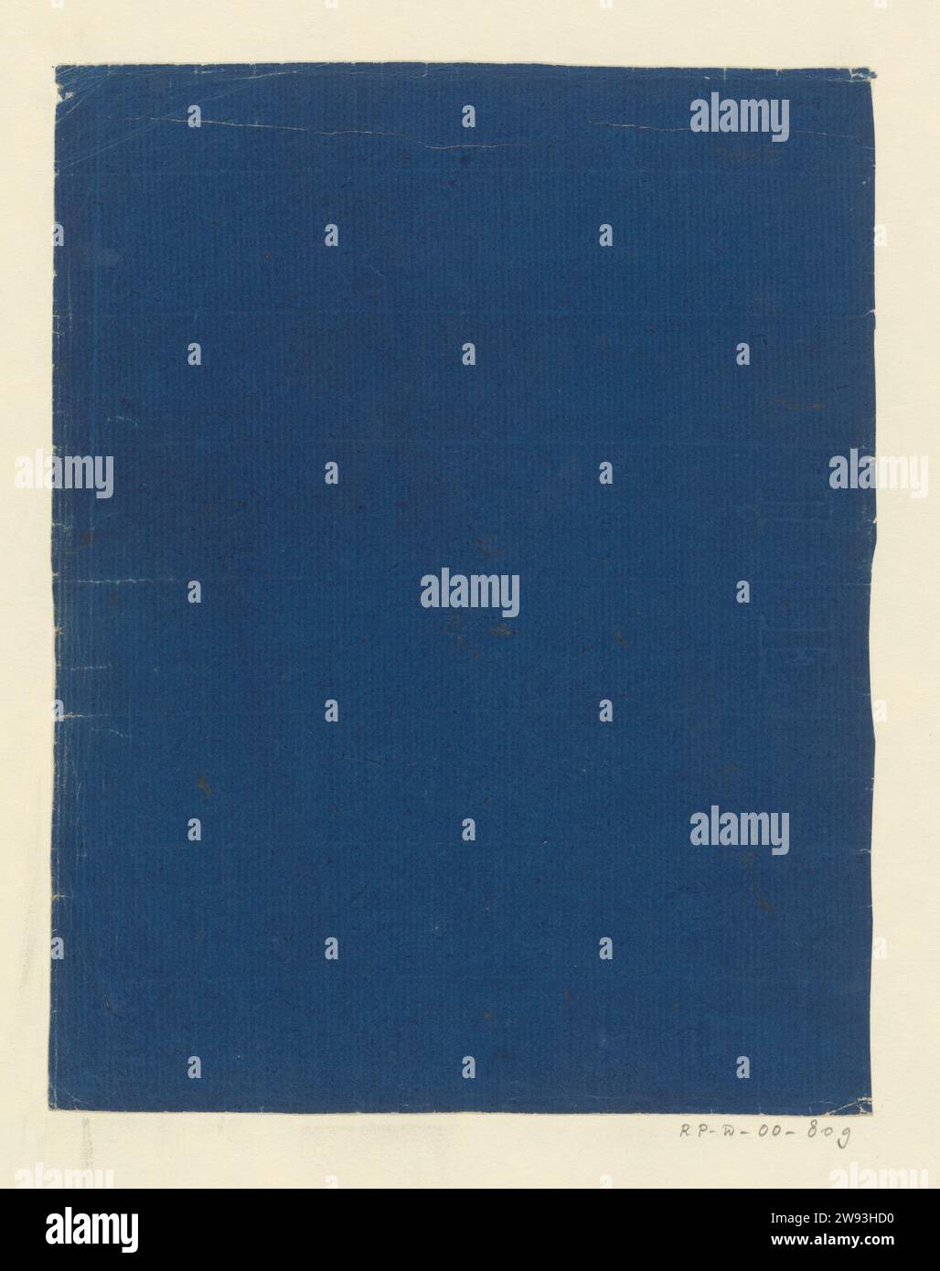 Plain blue paper, anonymous, 1800 - 1900 decorated paper paper. paint ...