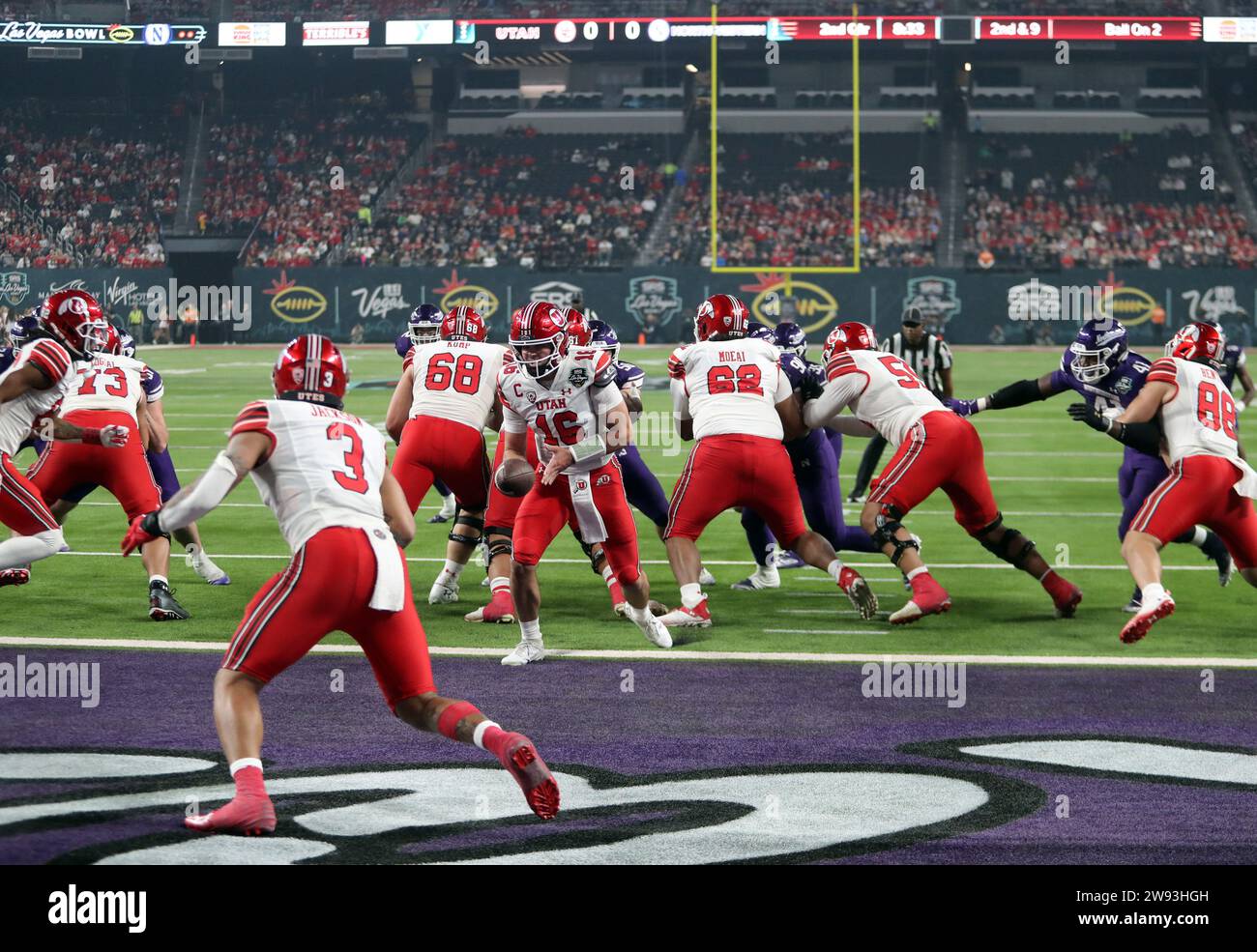 December 23, 2023 - Utah Utes quarterback Bryson Barnes #16 hands off ...