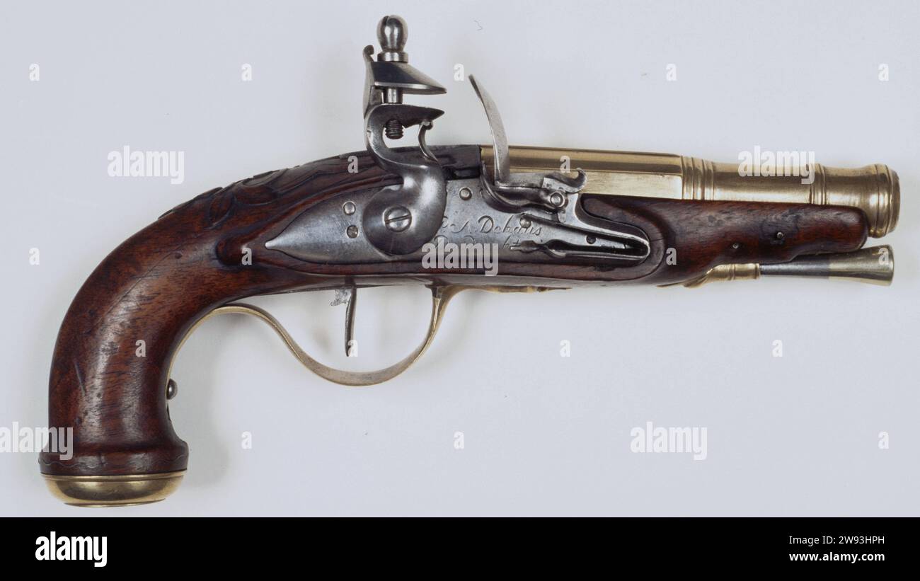 Flint gun, anonymous, c. 1780 - c. 1790 flintlock pistol Dutch flint ...