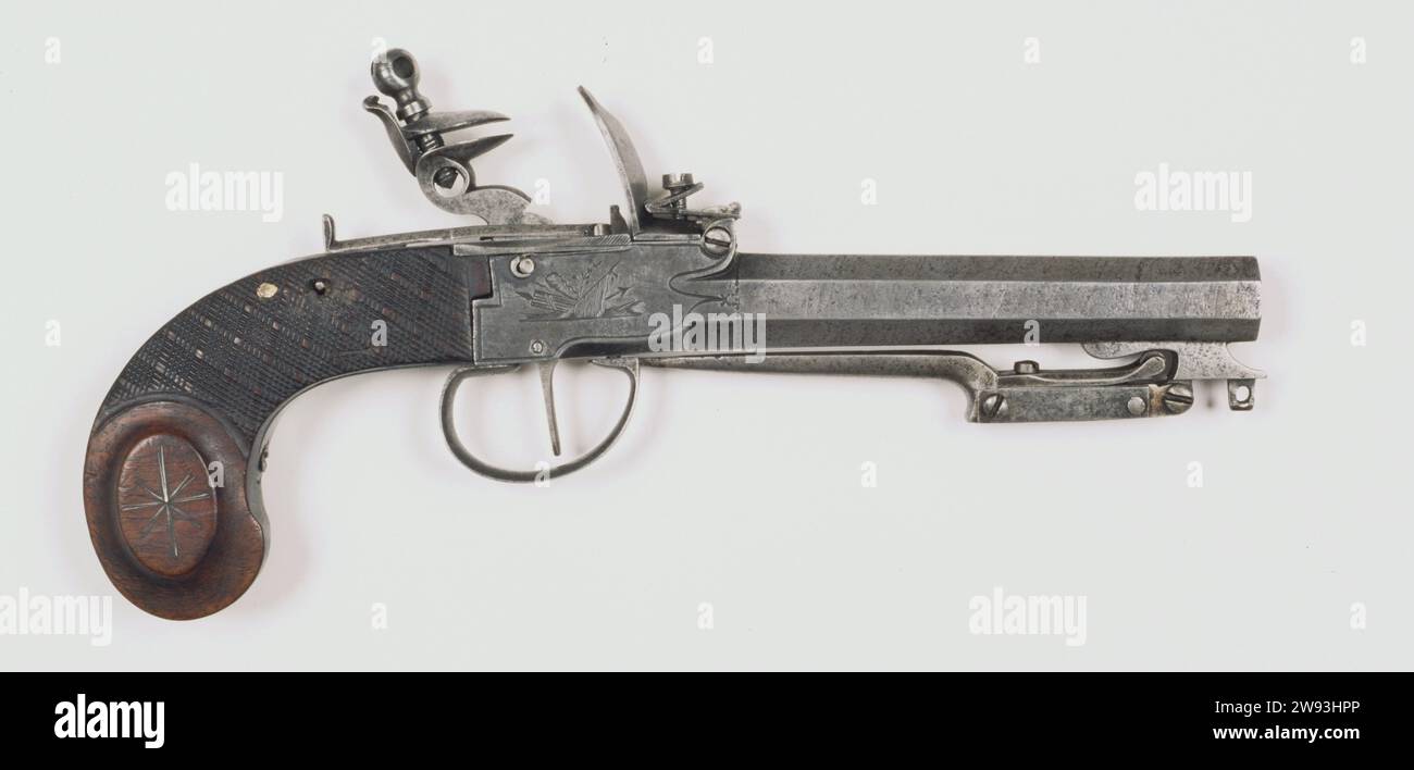 Pistool with bayonet, anonymous, c. 1800 - c. 1900 flintlock pistol ...