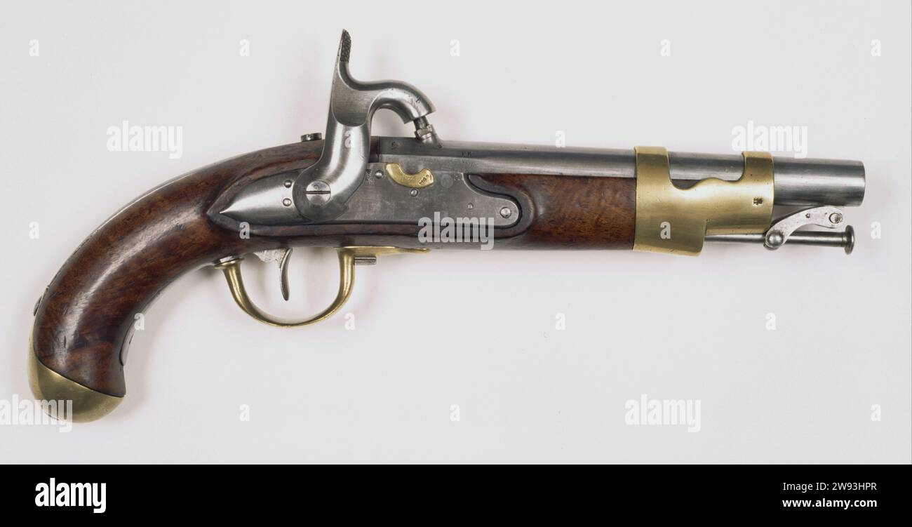 Percussion army pistool Model M 1820, anonymous, 1820 pistol Percussion ...