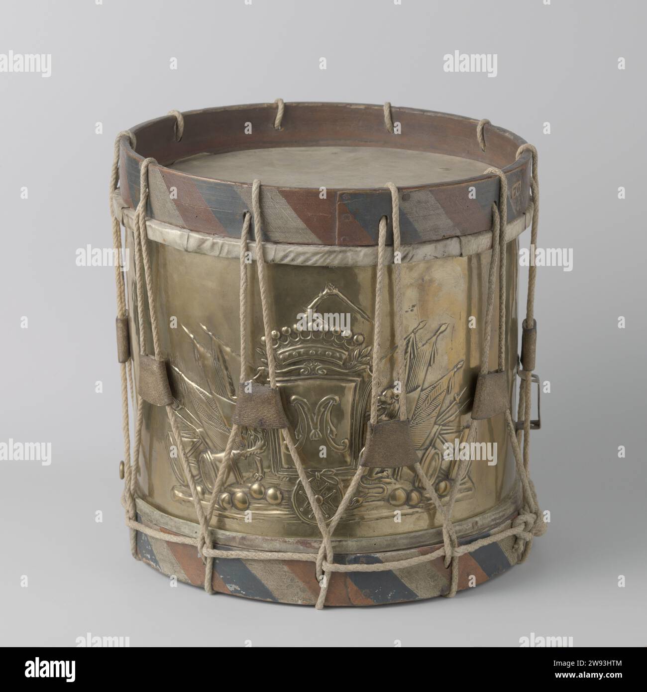 Drum, anonymous, c. 1800 musical instrument. percussion instrument ...