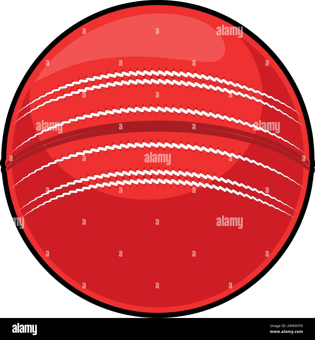 cricket ball illustration Stock Vector Image & Art - Alamy