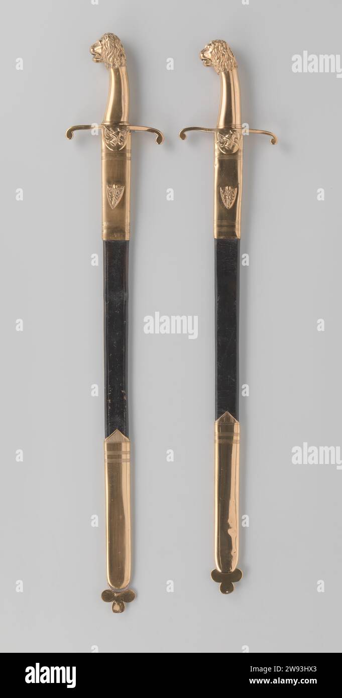 Sabels with sheath for Tamboer major, anonymous, c. 1820 - c. 1850 ...