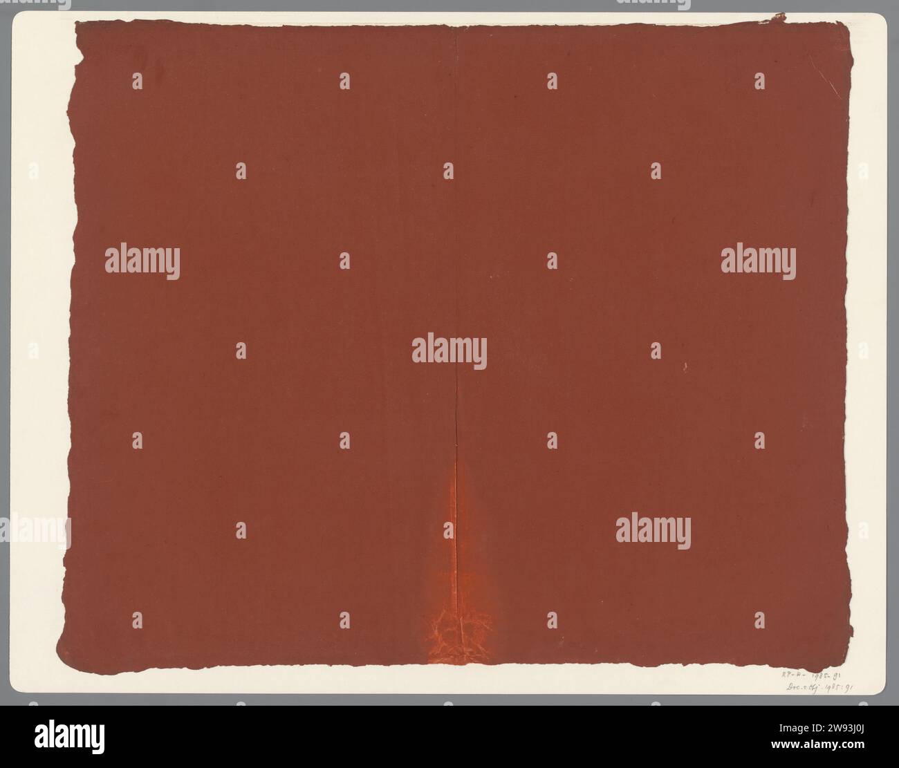 Plain reddish -brown paper, anonymous, 1800 - 1950 decorated paper Leaf ...