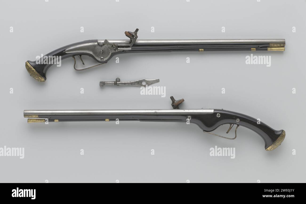 Pair of wheellock pistols with spanner, Peter Meesen, 1655 - 1660 Part ...