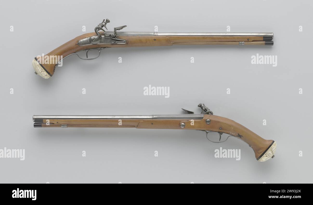 Flint gun, Anonymous, 1660 - 1665 flintlock pistol Part of a couple ...
