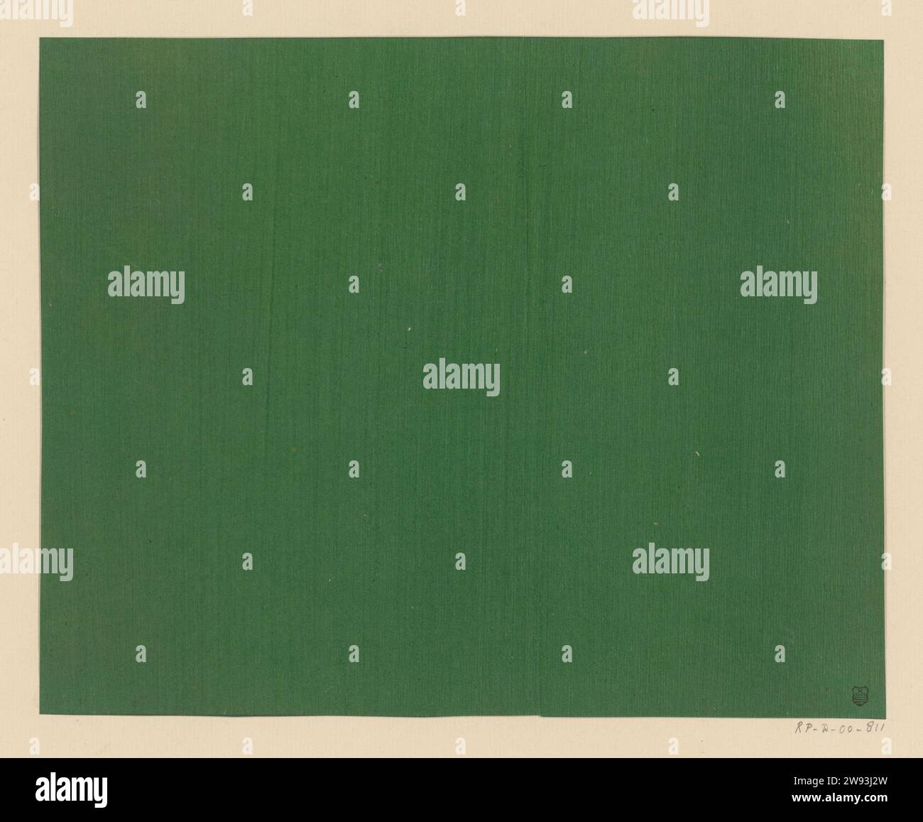 Plain green paper, anonymous, 1800 - 1900 decorated paper paper. paint ...