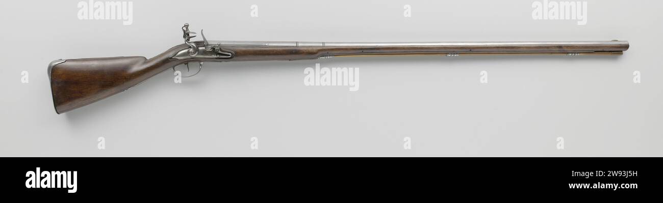 Flint hunt rifle, Jan van Walsen, c. 1690 flintlock gun The lock plate ...