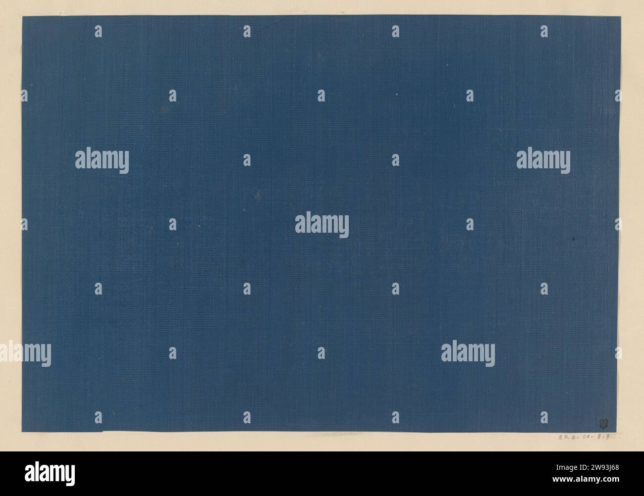 Plain blue paper, anonymous, 1800 - 1900 decorated paper paper. paint ...