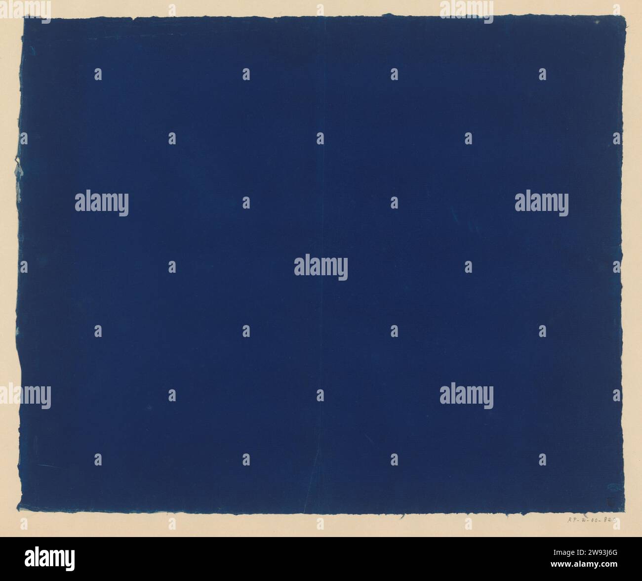 Plain blue paper, anonymous, 1800 - 1900 decorated paper paper. paint ...