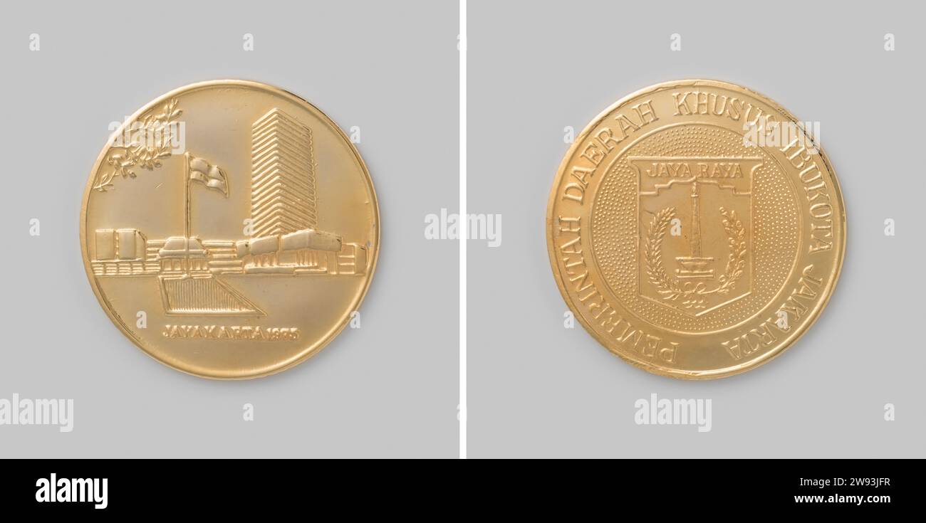 Honor in Region Jakarta, Anonymous, 1975 Gold -colored medal. Front ...