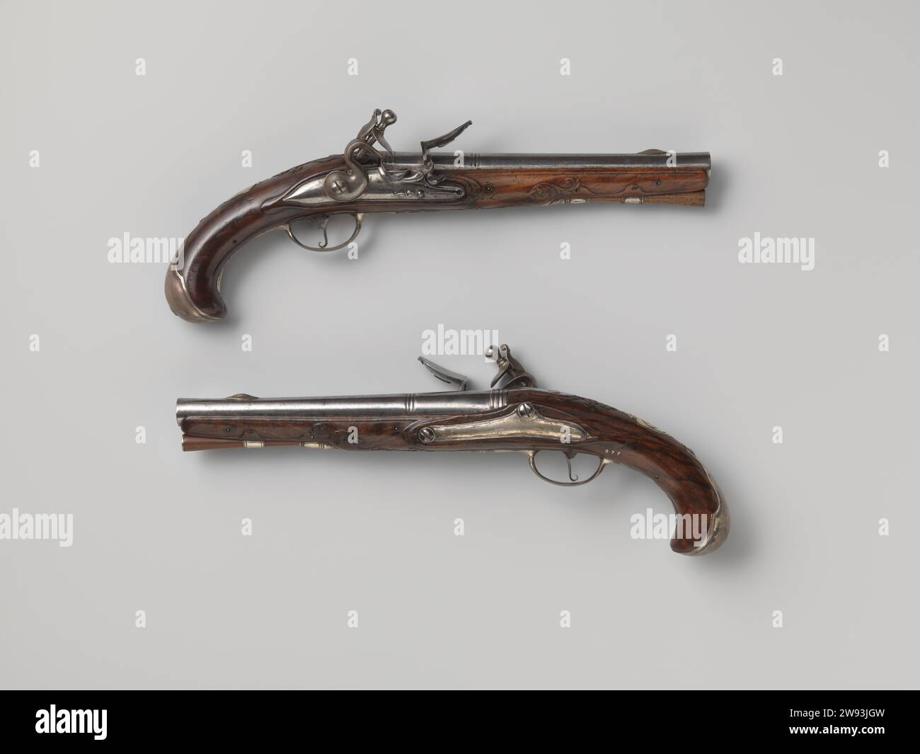 Flint gun, Godefroi Corbeau (II), c. 1750 flintlock pistol Part of a ...