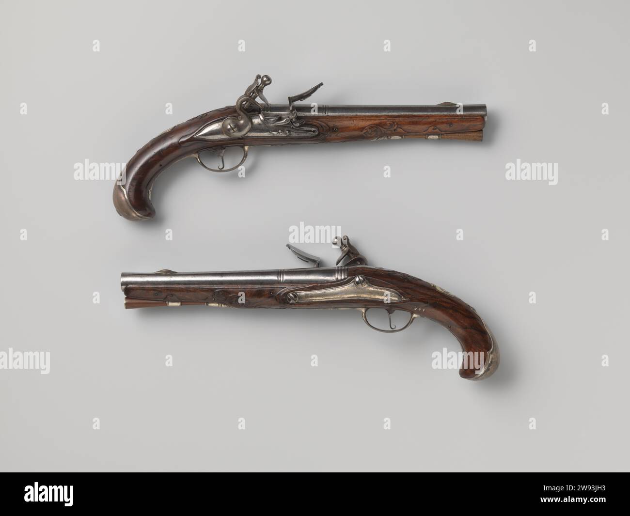 Flint gun, Godefroi Corbeau (II), c. 1750 flintlock pistol Part of a ...