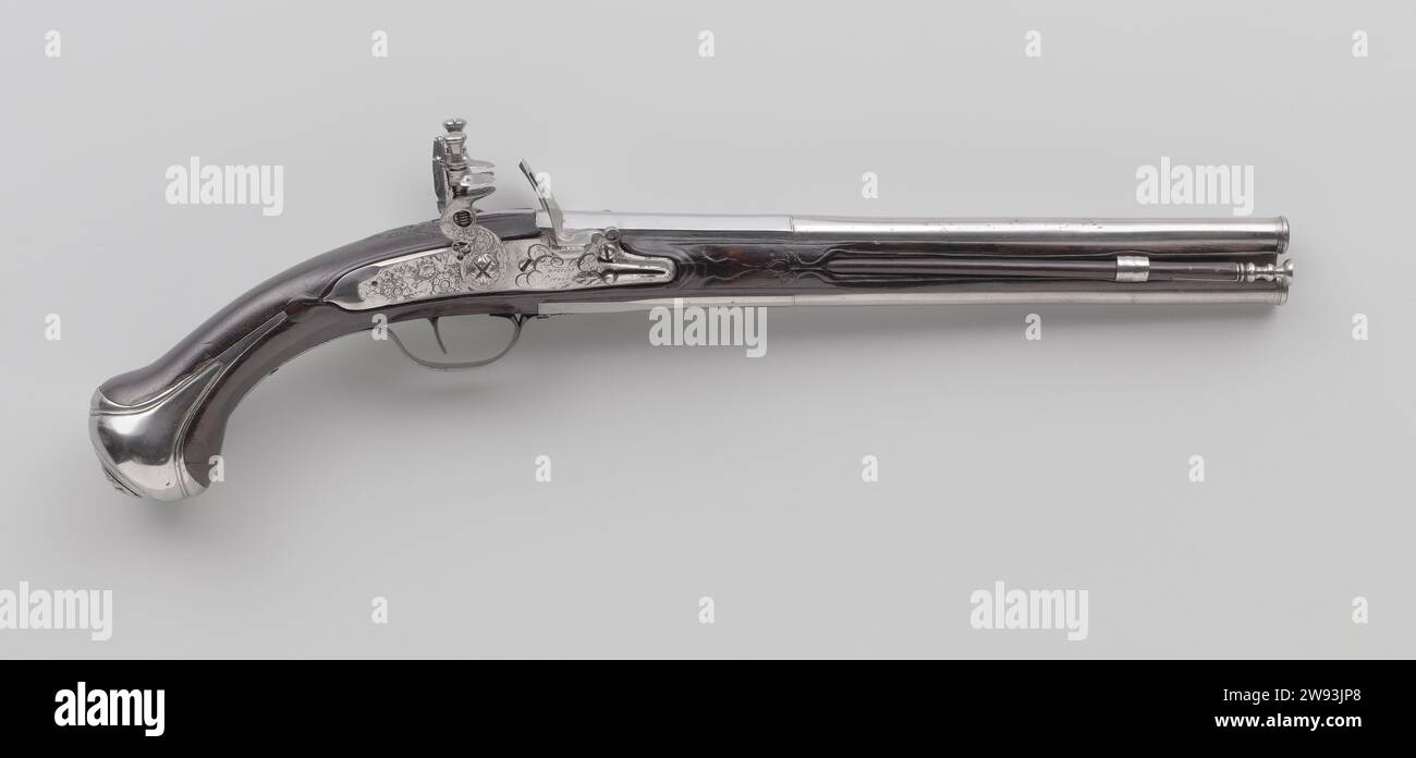 Dubbelloops flint gun, Cornelis Coster, c. 1660 flintlock pistol ...