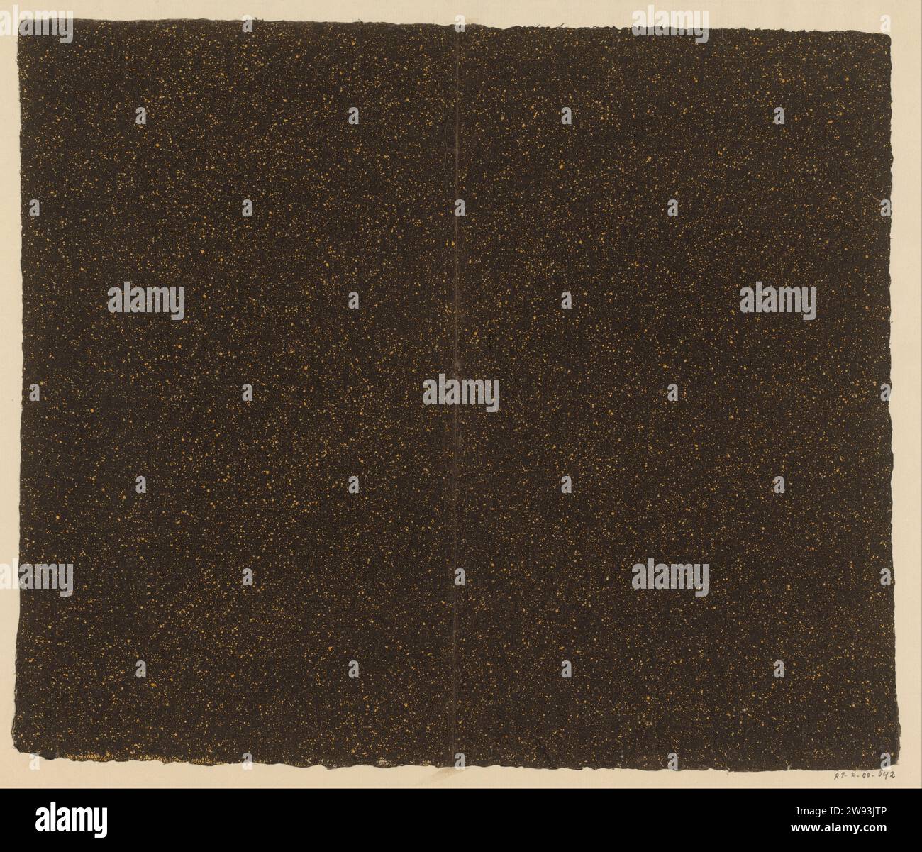 Yellow speckled brown paper, anonymous, 1750 - 1900 sprinkled paper ...