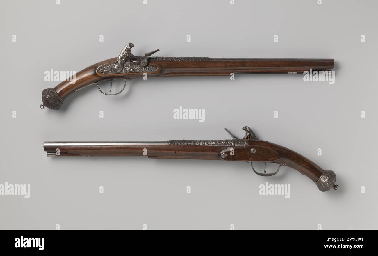 Flint gun, anonymous, c. 1650 flintlock pistol Part of couple. The ...