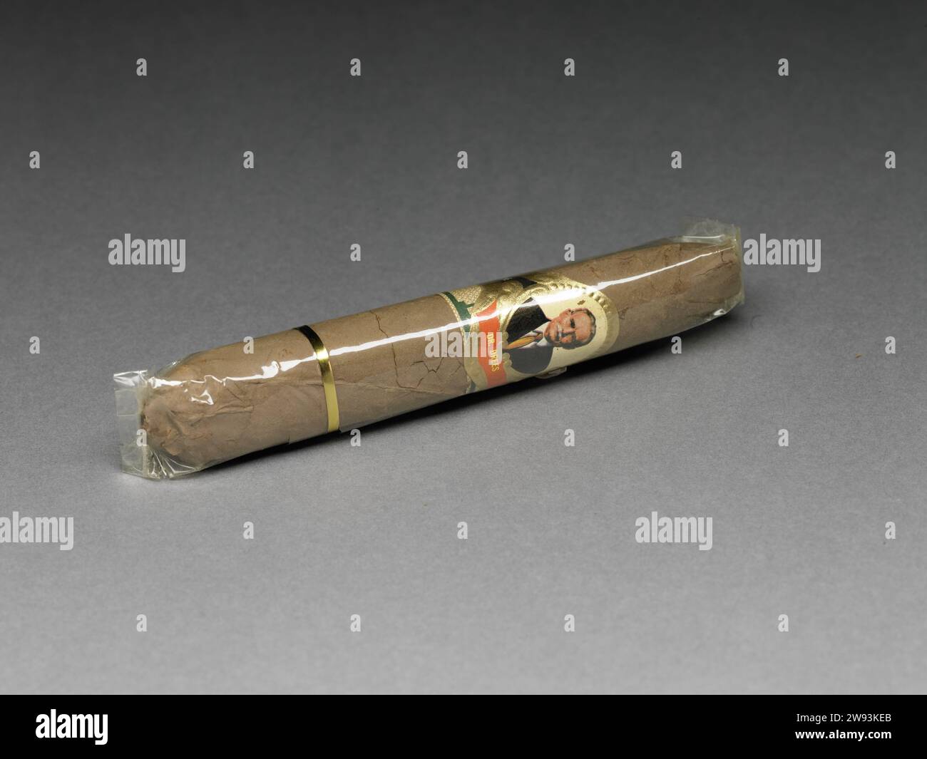 Cigar with portrait of Drees, c. 1948 - c. 1958 Cigar in cellophane ...