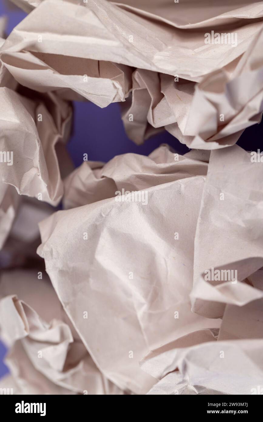 gray low-quality crumpled paper from recycled waste paper , crumpled ...