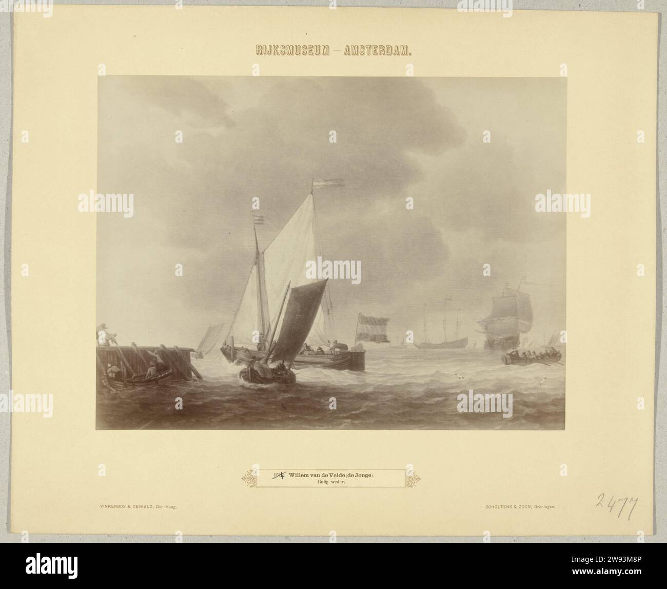 Painting by Willem van de Velde de Jonge, Buy weather, Vinkenbos ...