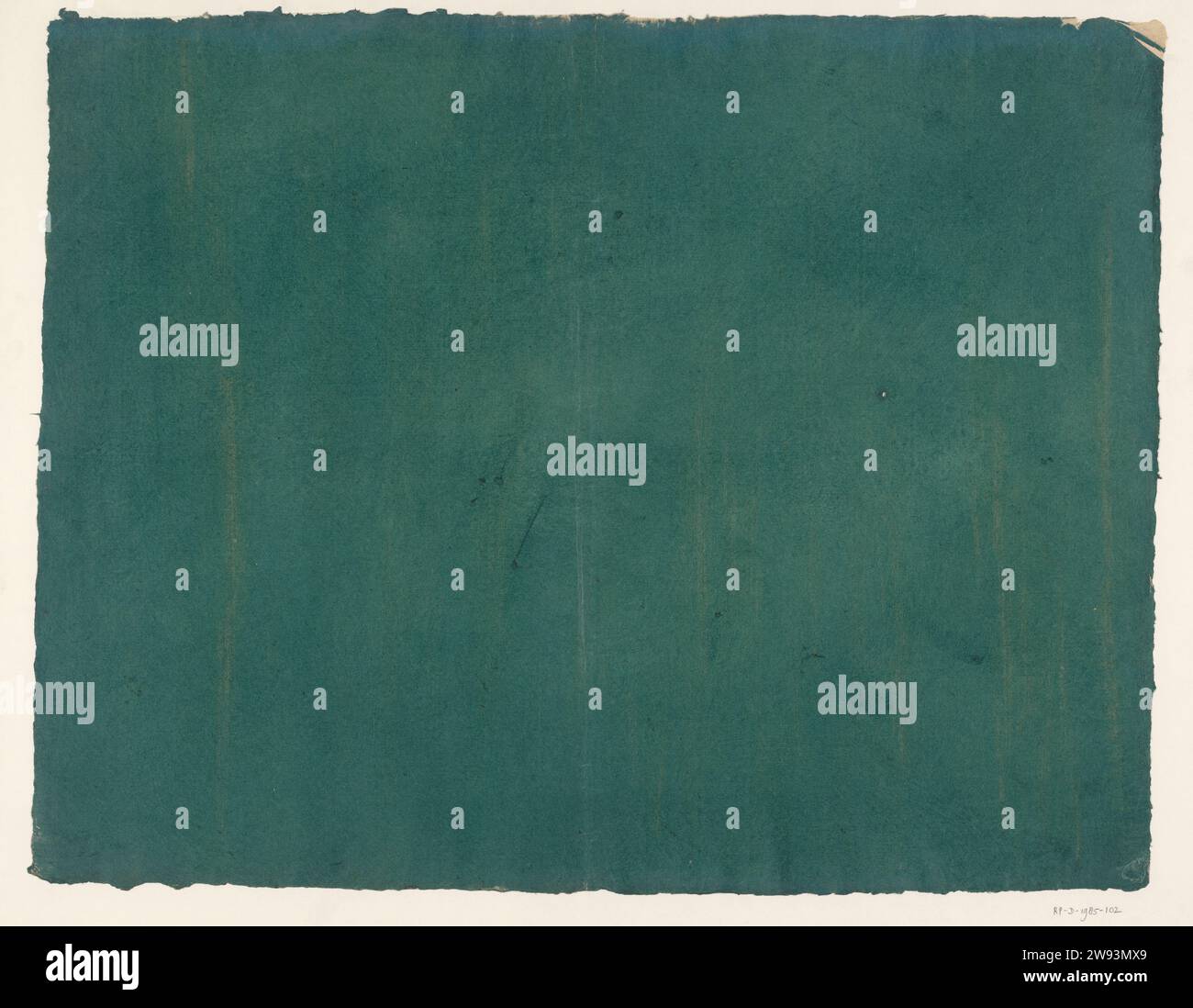 Leaf plain ironed in Groen, Anonymous, 1800 - 1900 decorated paper ...