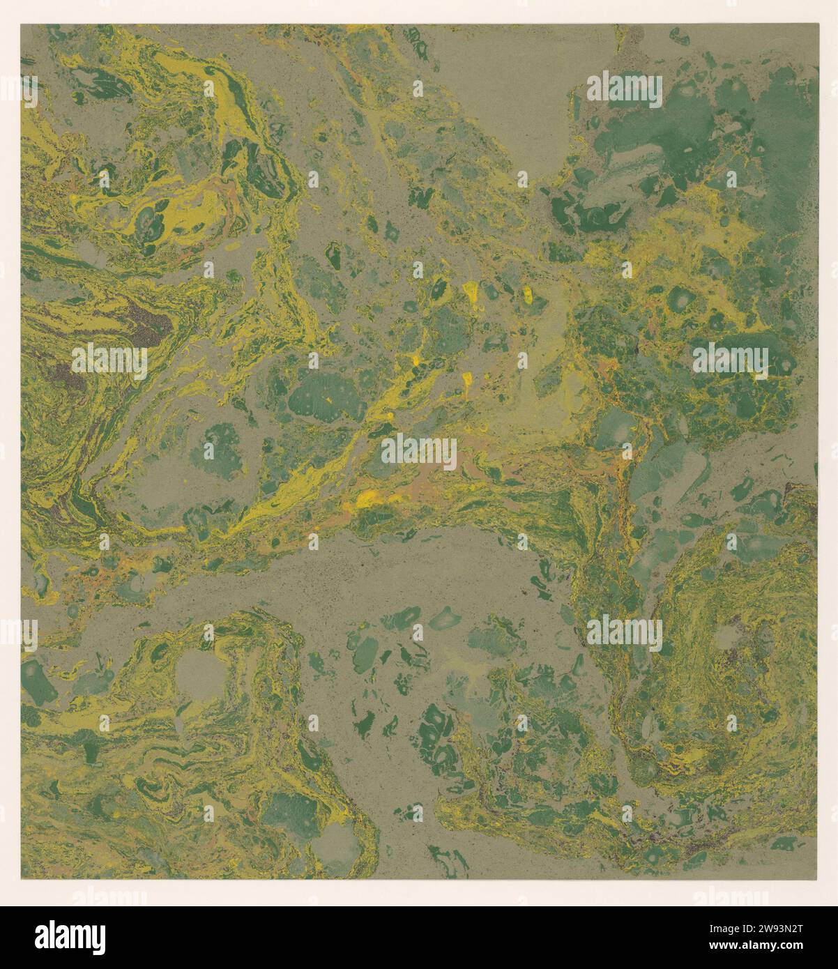 Fantasy marble in green, yellow and black, Anonymous, 1900 - 1969 ...