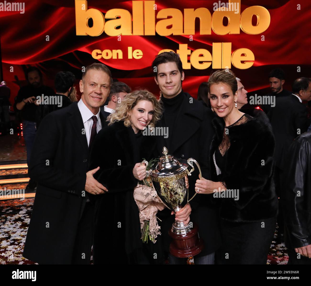 Rome, Italy. 23rd Dec, 2023. Rome, Rai auditorium of the Foro Italico, TV broadcast "Dancing ...