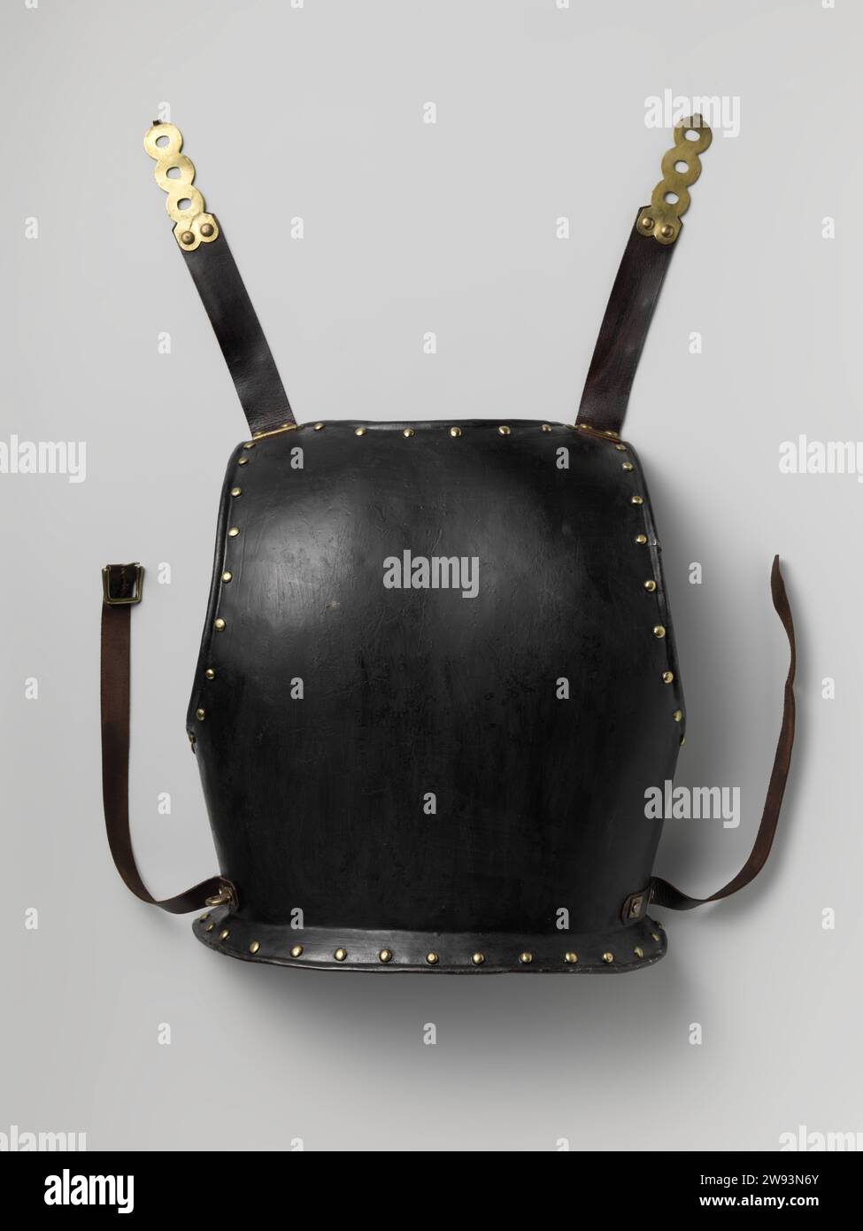 Back plate of black painted rider harness, 1599 - 1699 Back plate, iron ...