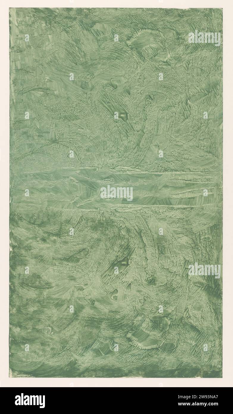 Starch paint paper in green with brilliant decoration, anonymous, 1900 ...