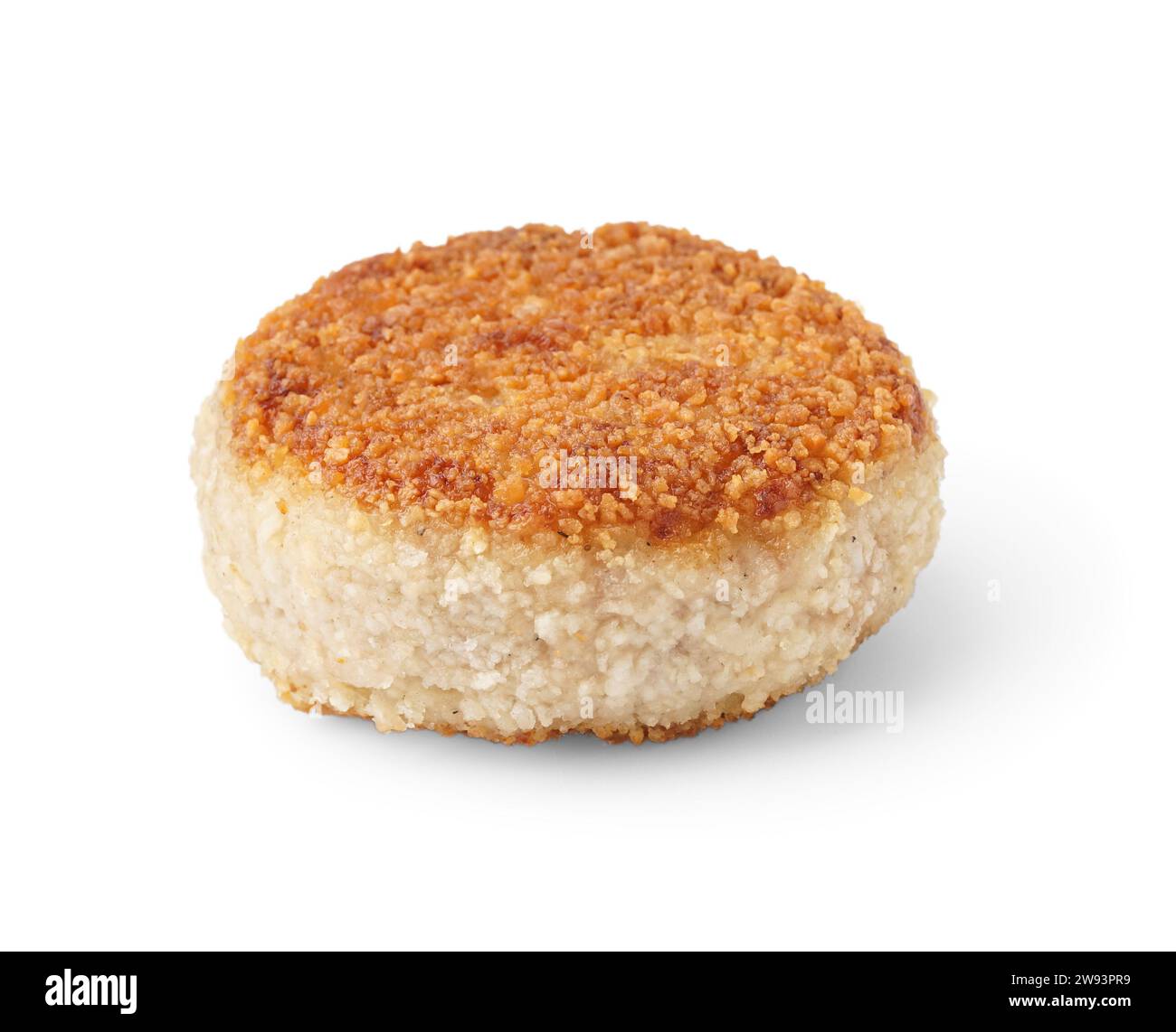 Tasty meat cutlet on white background Stock Photo - Alamy