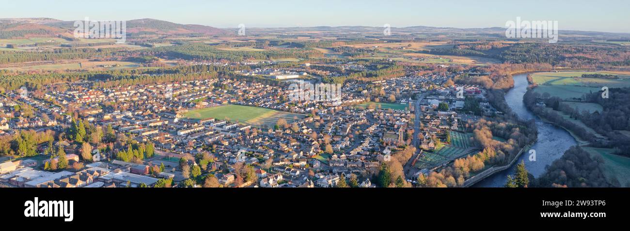 Aerial view of Banchory village in Aberdeenshire Stock Photo - Alamy