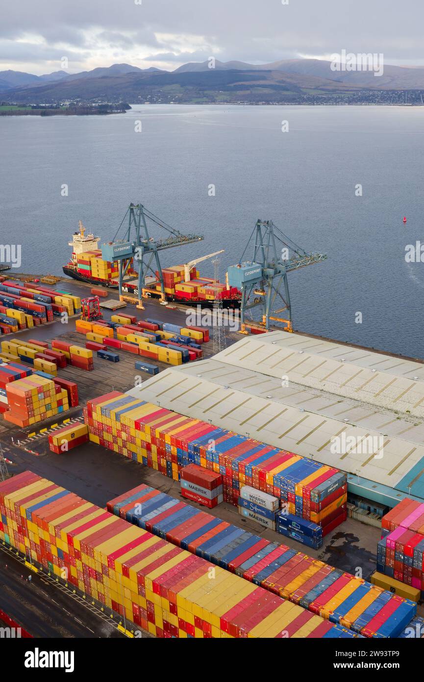 Aerial view colourful containers hi-res stock photography and images ...