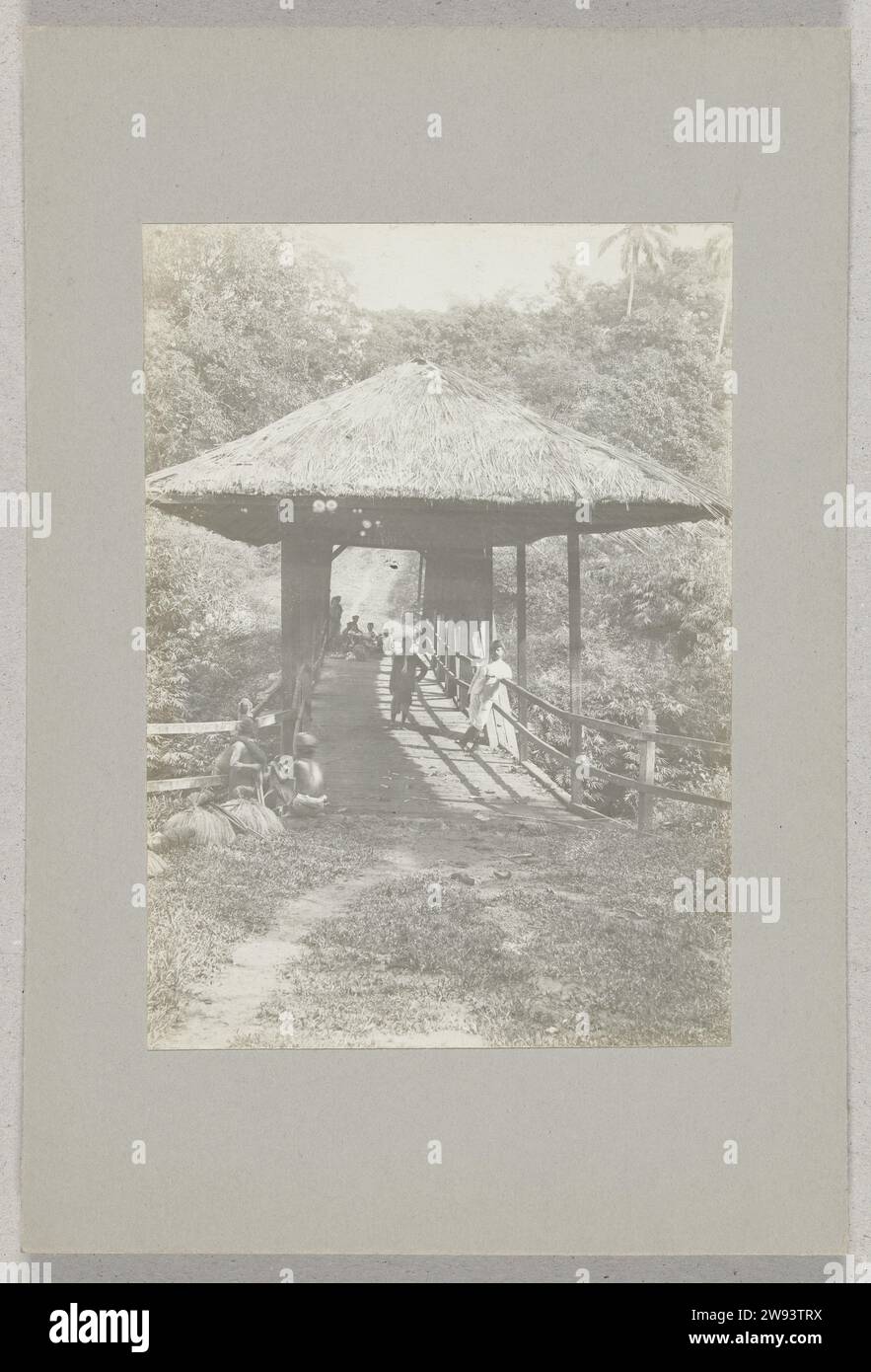Bridge with wicker roof on Sumatra, c. 1895 - c. 1915 photograph Bridge ...