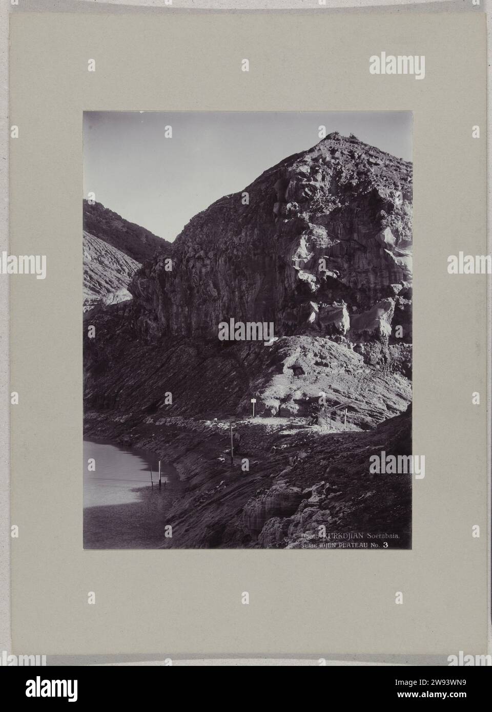 Crater lake on the Idjen Plateau, Java, Dutch East Indies, c. 1895 - c ...