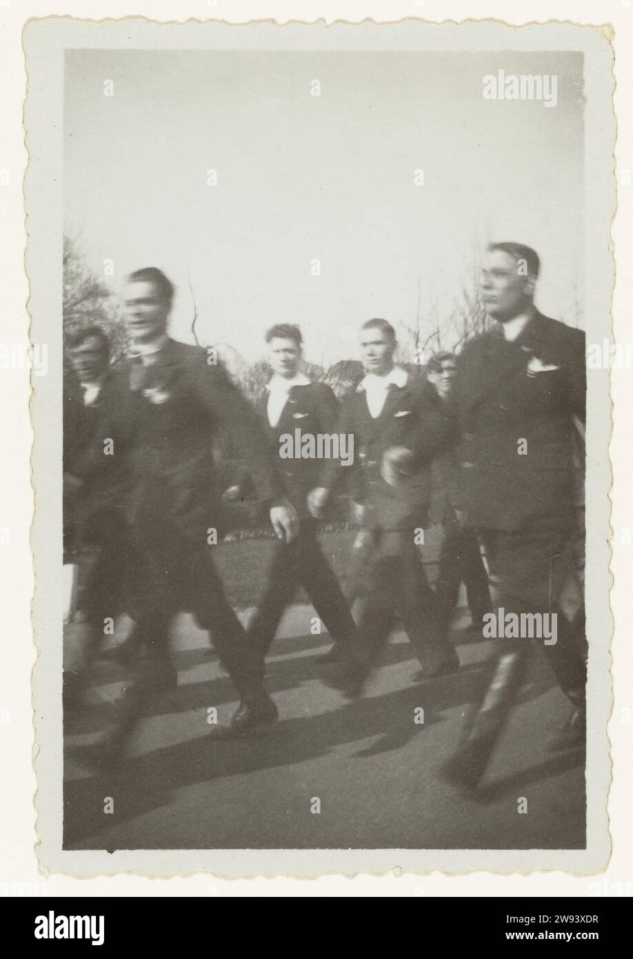 Procession NSB, 1936 - 1937 photograph Parade of the NSB. At the front ...