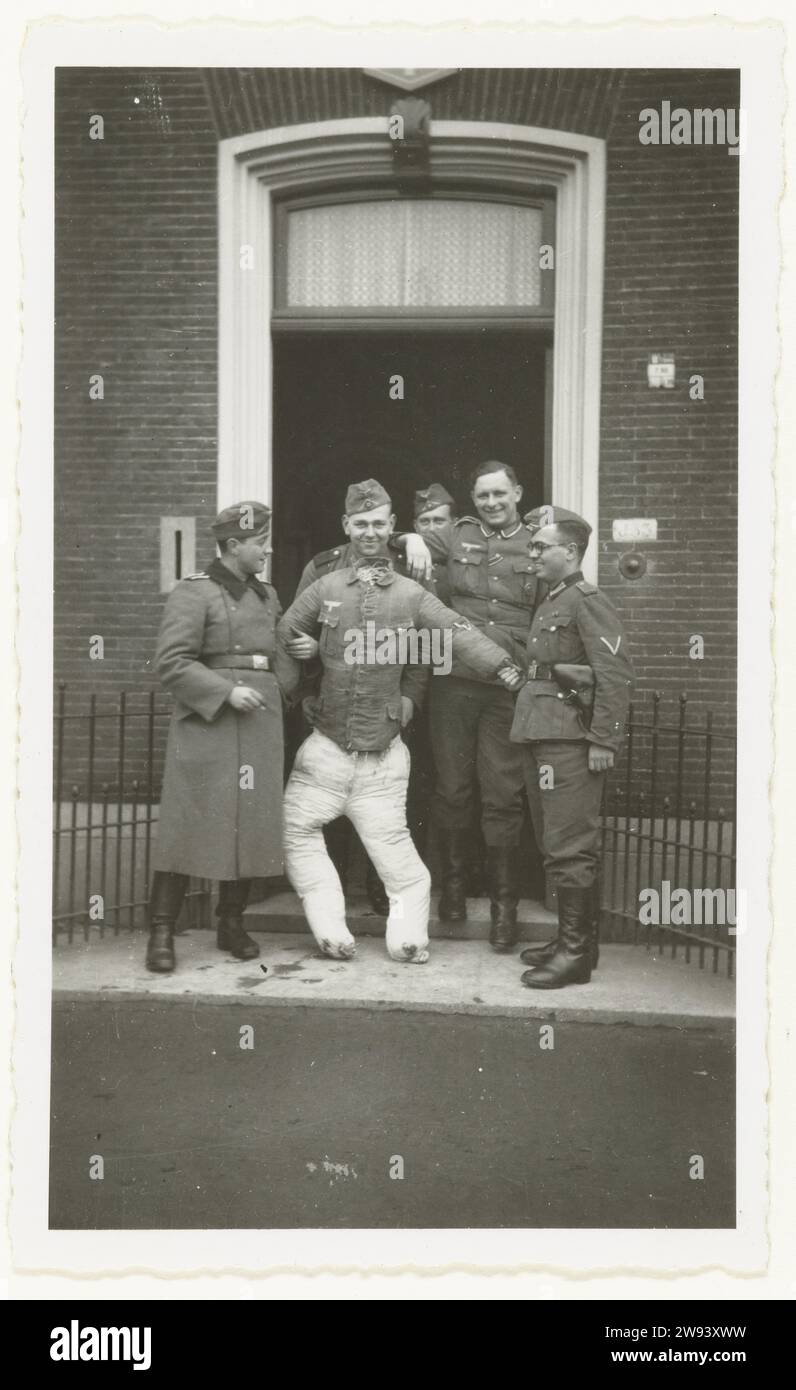 Five soldiers with Pop, 1940 photograph Five German soldiers by an open ...
