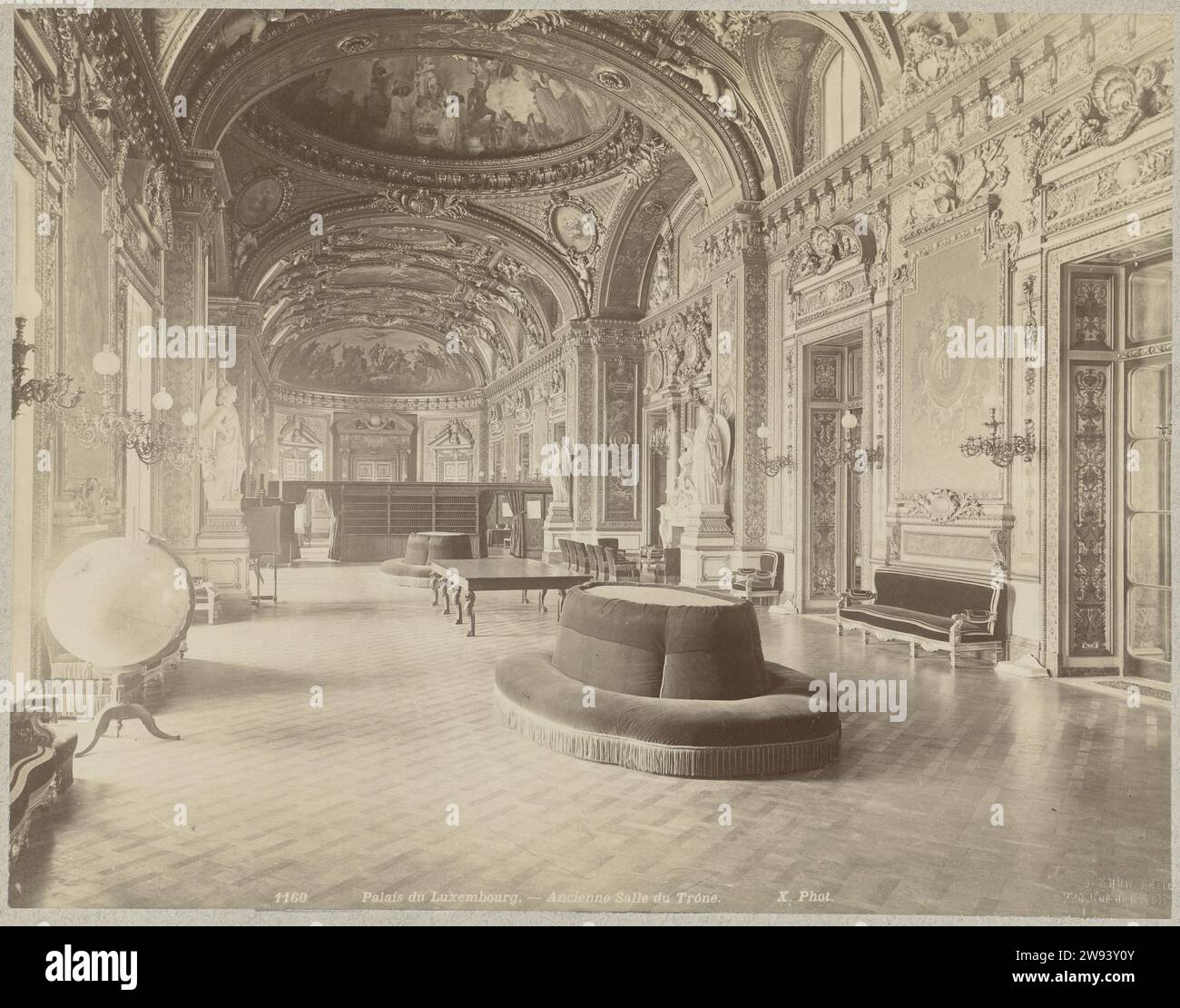 Former Throne Hall in the Palais du Luxembourg, Paris, X Phot., 1887 ...