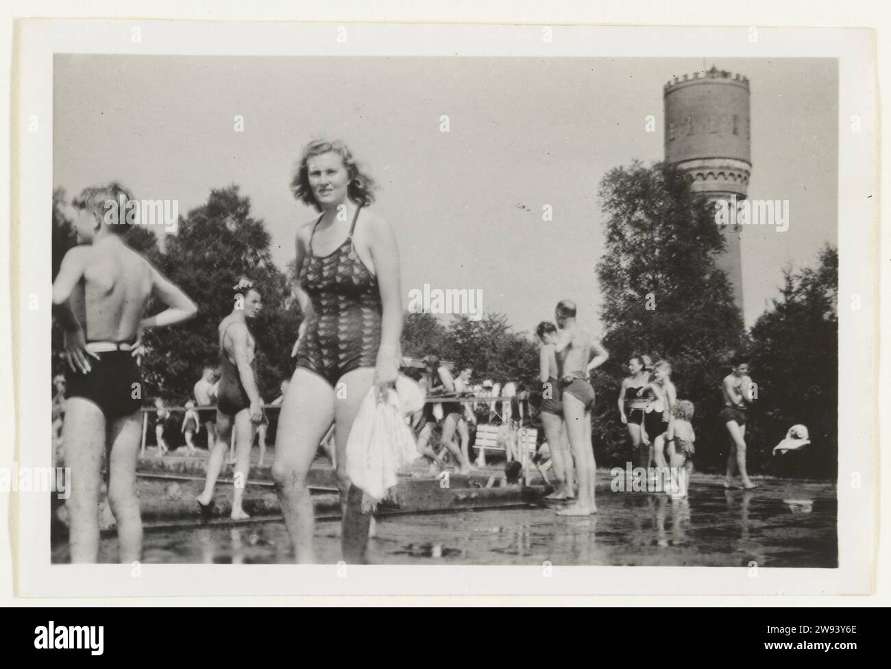 Outdoor swimming pool, 1940 - 1942 photograph An outdoor swimming pool ...