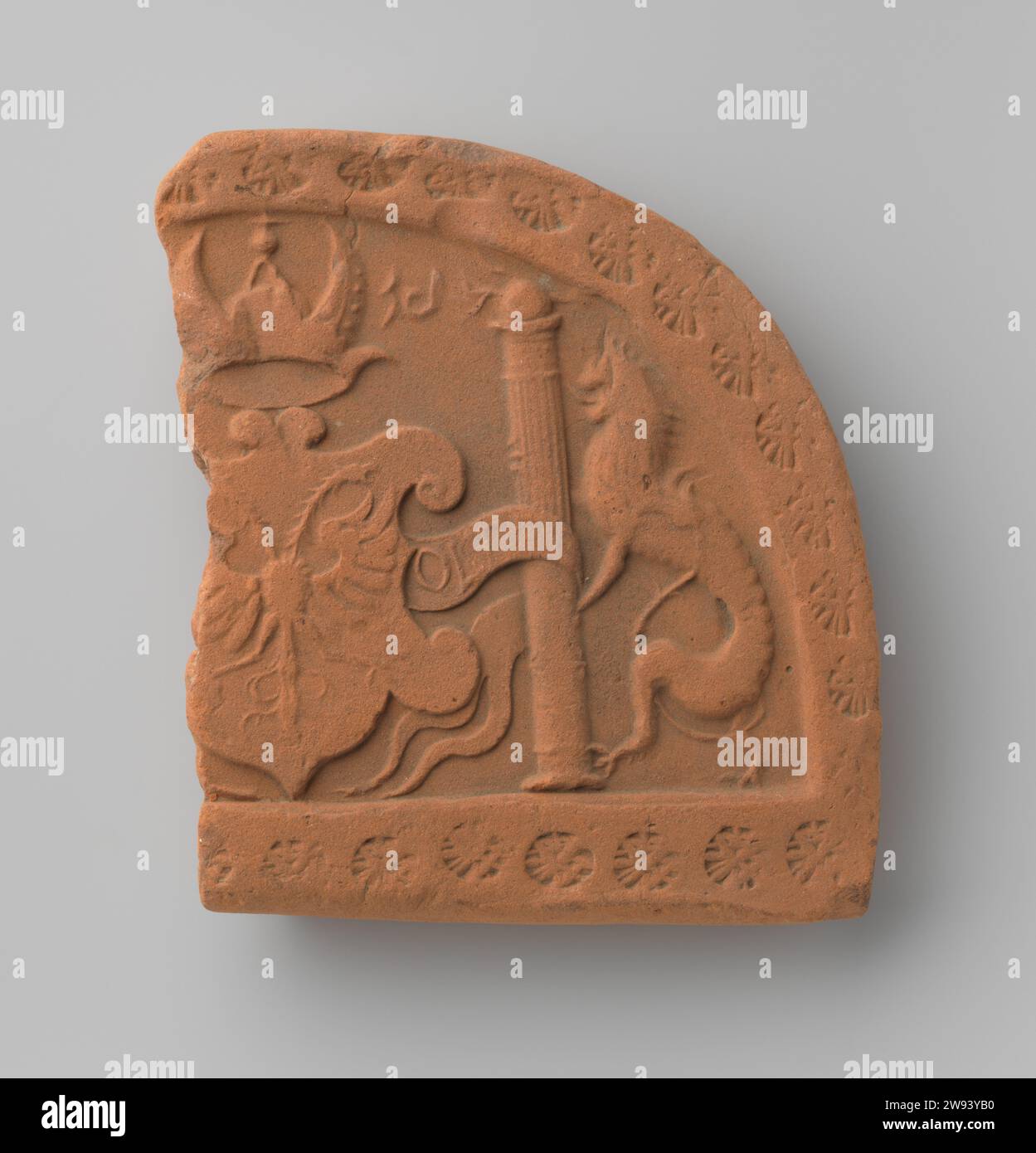 Fire brick with the coat of arms of Karel V, c. 1500 - c. 1558 Semi ...