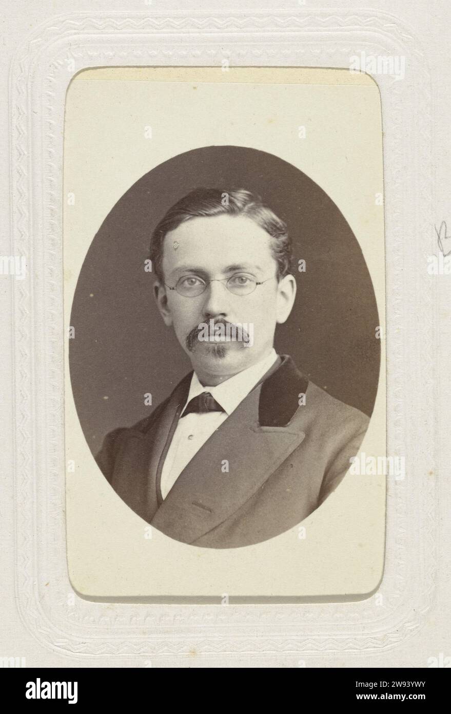 Studio portrait of a man with beard and glasses, c. 1863 - c. 1870 ...