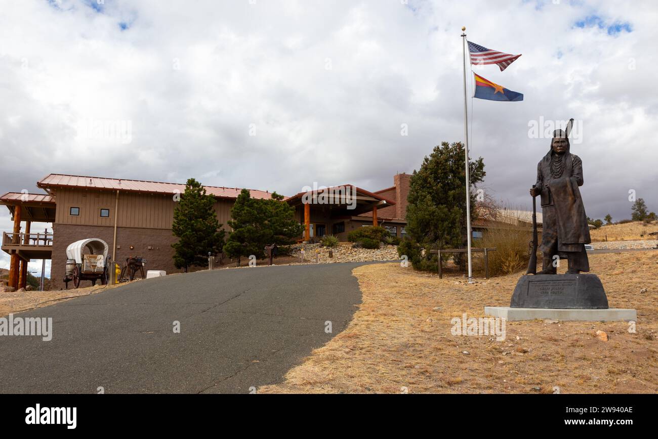 Indian Bronze Statue Monument in Front of Historical George Phippen ...